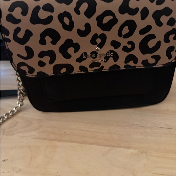 kate spade | Bags | Kate Spade Leopard Print Crossbody Bag Black And ...
